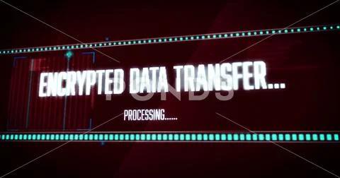 Image of encrypted data transfer processing text flashing digital interface: Graphic #156494773