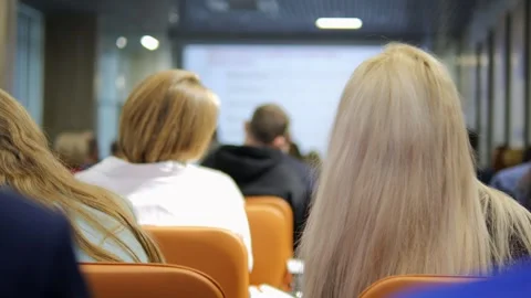 This image shows an audience engaged at ... | Stock Video | Pond5
