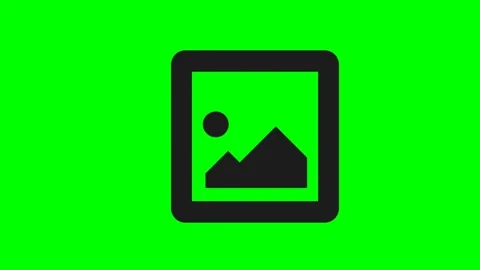 Image thumbnail icon animation on green ... | Stock Video | Pond5