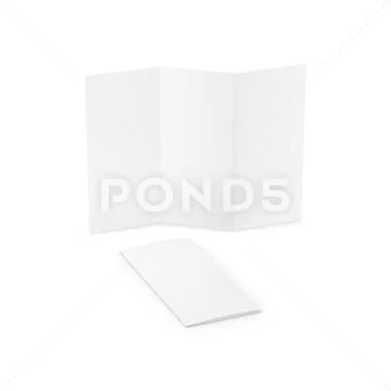 An image of a Trifold Brochure open and closed isolated on a white ...