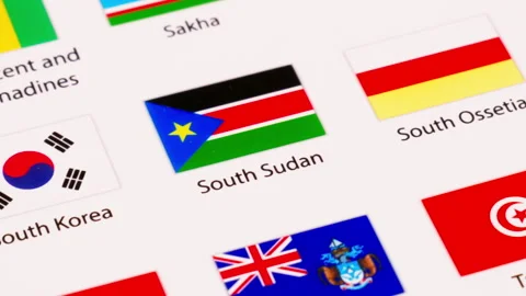 Images of some flags and in alphabetical... | Stock Video | Pond5
