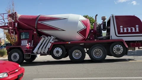 Cement Truck Driving Stock Footage ~ Royalty Free Stock Videos | Pond5