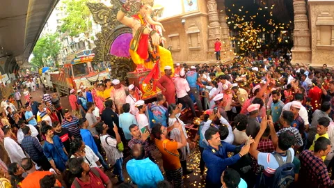 IMMERSION OF LALBAUG CHA RAJA (KING) LO... | Stock Video | Pond5