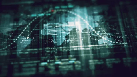 Immersive Data Matrix Display, Dynamic I... | Stock Video | Pond5