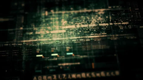 Immersive Data Matrix Display, Dynamic I... | Stock Video | Pond5