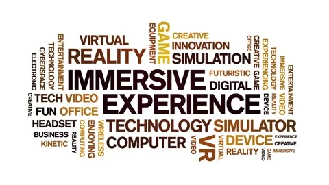immersive experience animated word cloud... | Stock Video | Pond5