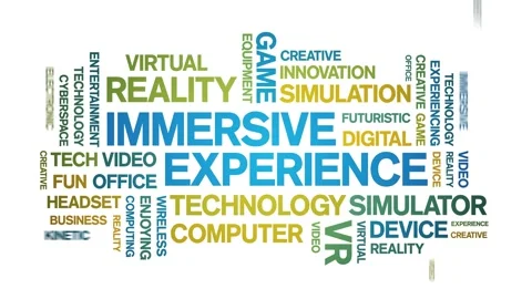 immersive experience animated word cloud... | Stock Video | Pond5