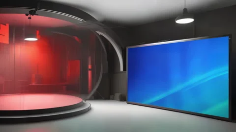 Immersive Virtual TV Studio Background L... | Stock Video | Pond5