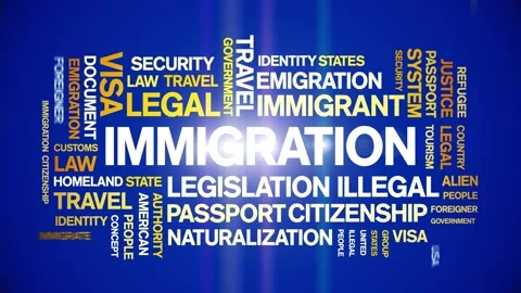 immigration animated word cloud,animatio... | Stock Video | Pond5