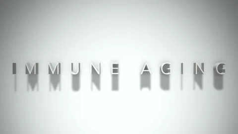 immune aging 3D title animation white te... | Stock Video | Pond5