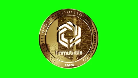 Immutable IMX golden coin isolated loop ... | Stock Video | Pond5