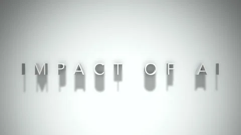 impact of ai 3D title animation with sha... | Stock Video | Pond5