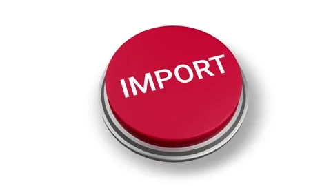 Import Button pressing on white screen | Stock Video | Pond5