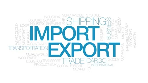 Import export animated word cloud. Kinet... | Stock Video | Pond5