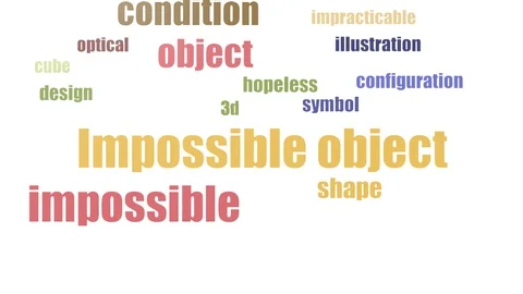 Impossible Object Tag Cloud Animated Iso... | Stock Video | Pond5
