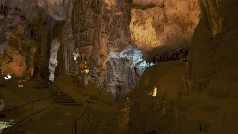 Impressive and huge limestone Neptune Ca... | Stock Video | Pond5