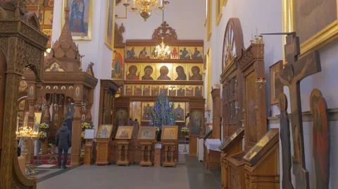 an Impressive Iconostasis and Golden Loo... | Stock Video | Pond5