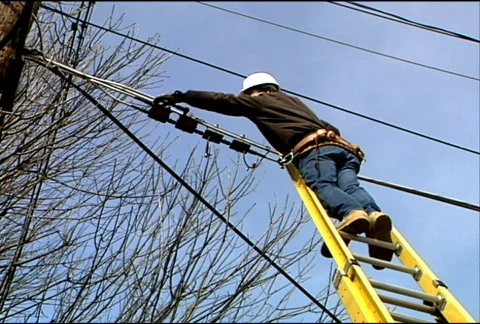 Improper Ladder Use 086 | Stock Video | Pond5