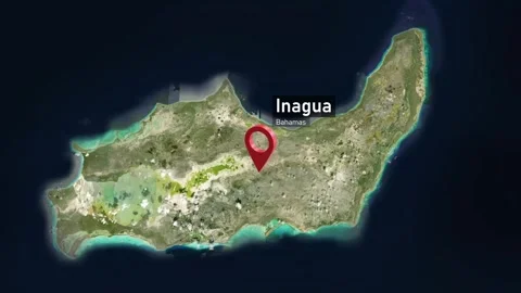 Inagua City Map Zoom (Bahamas) from Spac... | Stock Video | Pond5