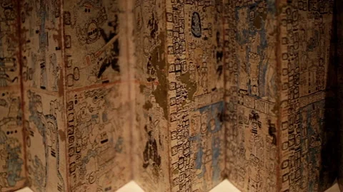 Inca drawings on a parchment, slow motio... | Stock Video | Pond5