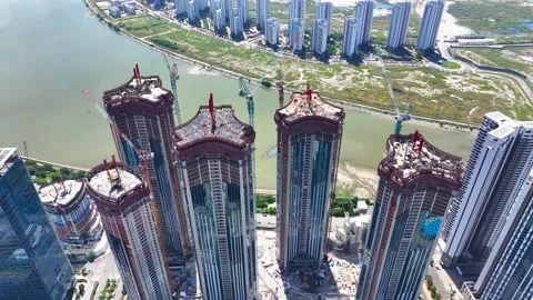 Incheon Songdo High-rise Apartment Build... | Stock Video | Pond5