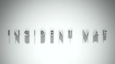 incident map 3D title animation white te... | Stock Video | Pond5