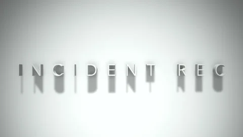 incident rec 3D title animation white te... | Stock Video | Pond5