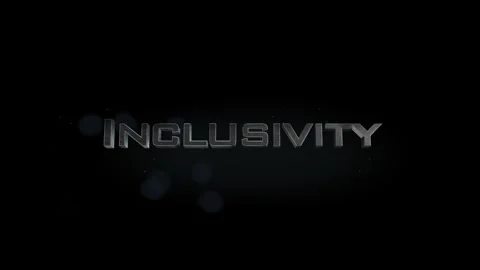 Inclusivity title metal text on black al... | Stock Video | Pond5