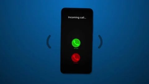 Incoming Call Ringing Phone 4K Animation... | Stock Video | Pond5