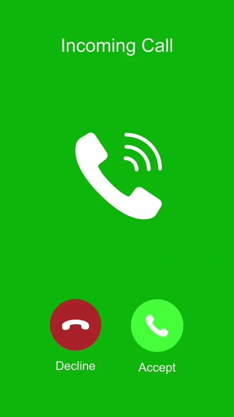 Incoming Call Screen Animation on 4K Gr... | Stock Video | Pond5