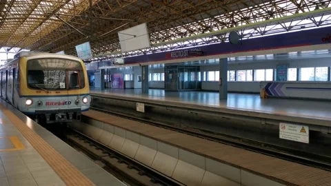 Incoming Train on LRT Recto Station in M... | Stock Video | Pond5
