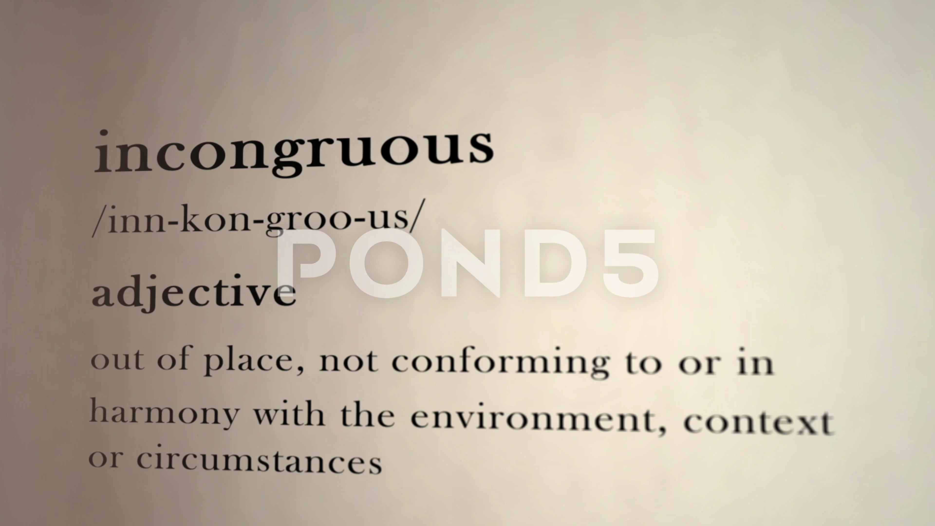 Incongruous Definition