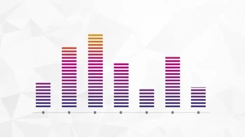 increasing color bar graph on paper back... | Stock Video | Pond5