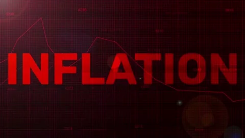 Increasing Inflation with red graph and ... | Stock Video | Pond5