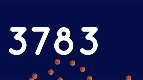 Increasing numbers and angry face emojis... | Stock Video | Pond5