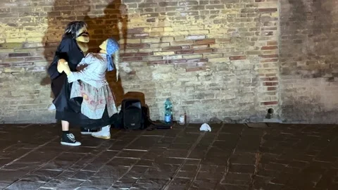 Incredible show of street artist hidden ... | Stock Video | Pond5