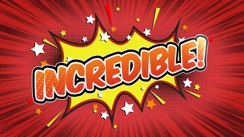 Incredible Word Retro Cartoon Comic Bubb... | Stock Video | Pond5