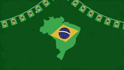 independence brazil animation with flag ... | Stock Video | Pond5