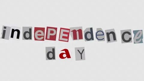 Independence Day greeting Text Animation... | Stock Video | Pond5