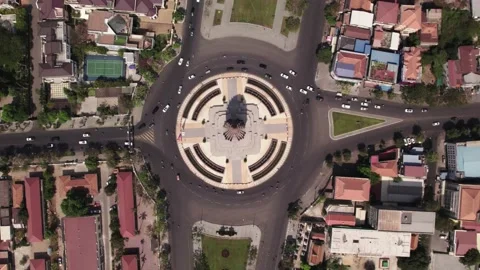 Independence Monument roundabout from ab... | Stock Video | Pond5
