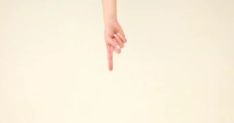 Index finger pointing from above to empt... | Stock Video | Pond5