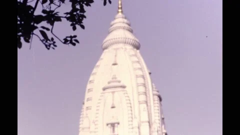 India 1970s, Front view of Shri kashi vi... | Stock Video | Pond5