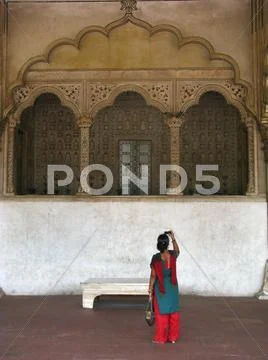 India: agra red fort, unesco world heritage site. Stock Photo #22878025