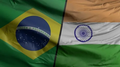India and Brazil flag seamless closeup w... | Stock Video | Pond5