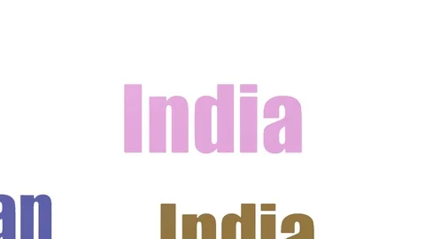 India Animated Wordcloud Isolated On Whi... | Stock Video | Pond5