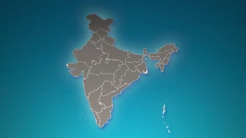 india country map with zoom in Realistic... | Stock Video | Pond5