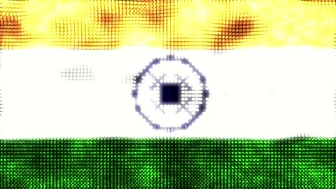 India digital flag - loop animation | Stock Video | Pond5