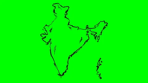 India Map Greenscreen Stock Footage ~ Royalty Free Stock Videos | Pond5