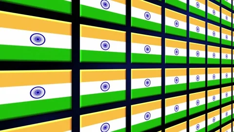 India Flag Animated Background 3d Animat... | Stock Video | Pond5