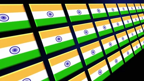 India Flag Animated Background 3d Animat... | Stock Video | Pond5